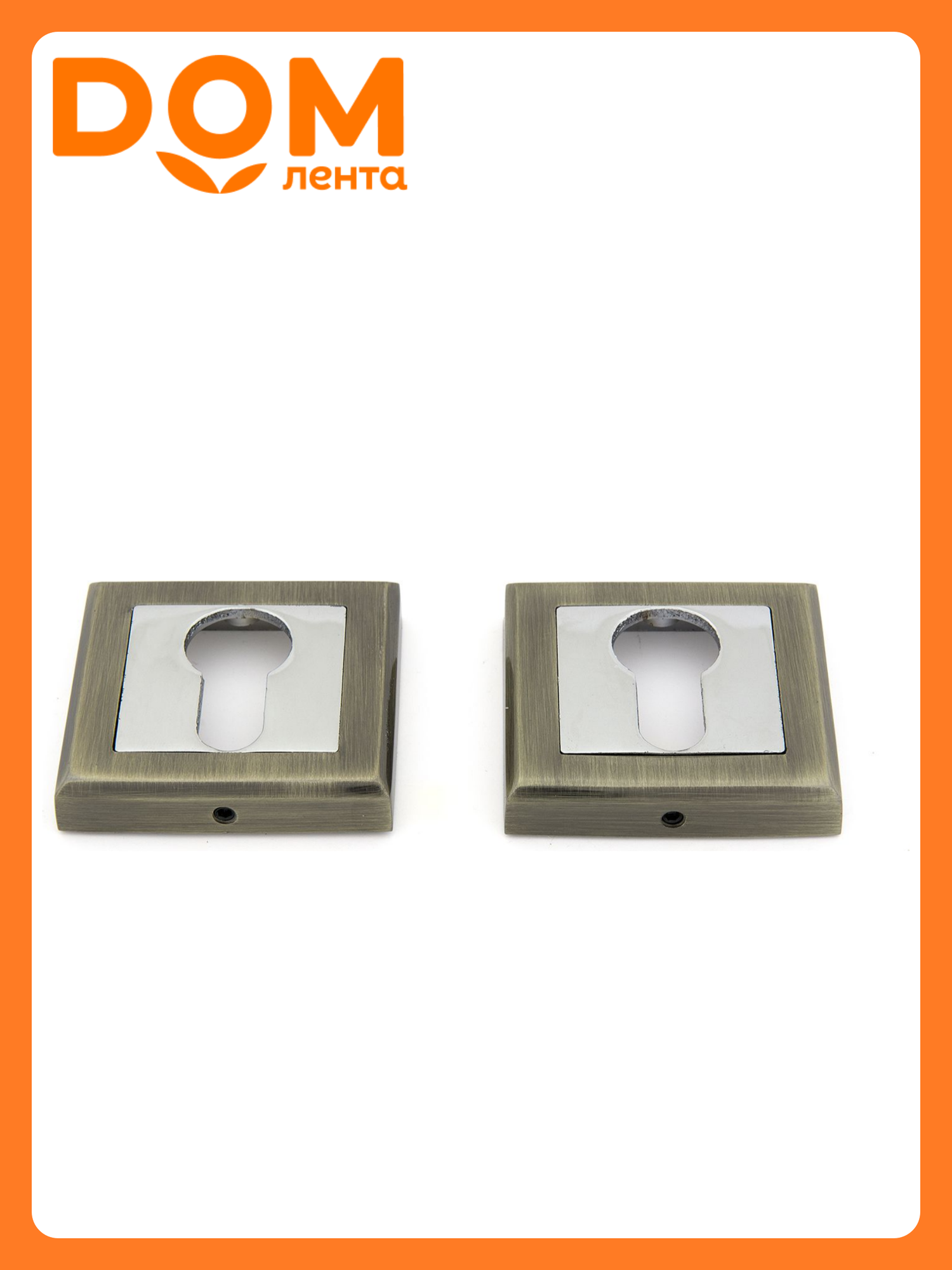 Накладка под цилиндр Фабрика Замков A 2 ET, врезная, накладная, античная бронза