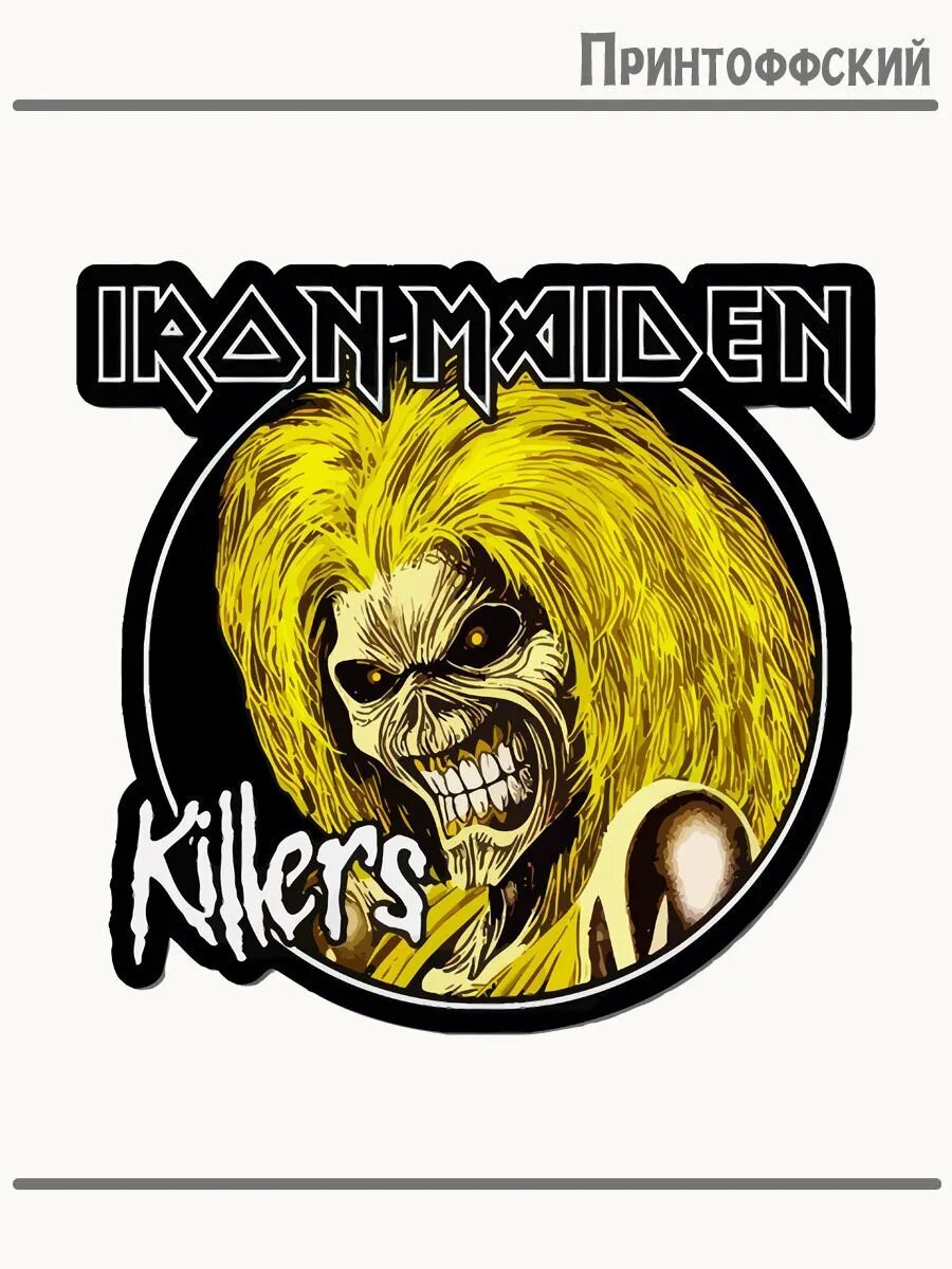 Термонаклейка для одежды и аксессуаров DTF-печать iron maiden рок музыка