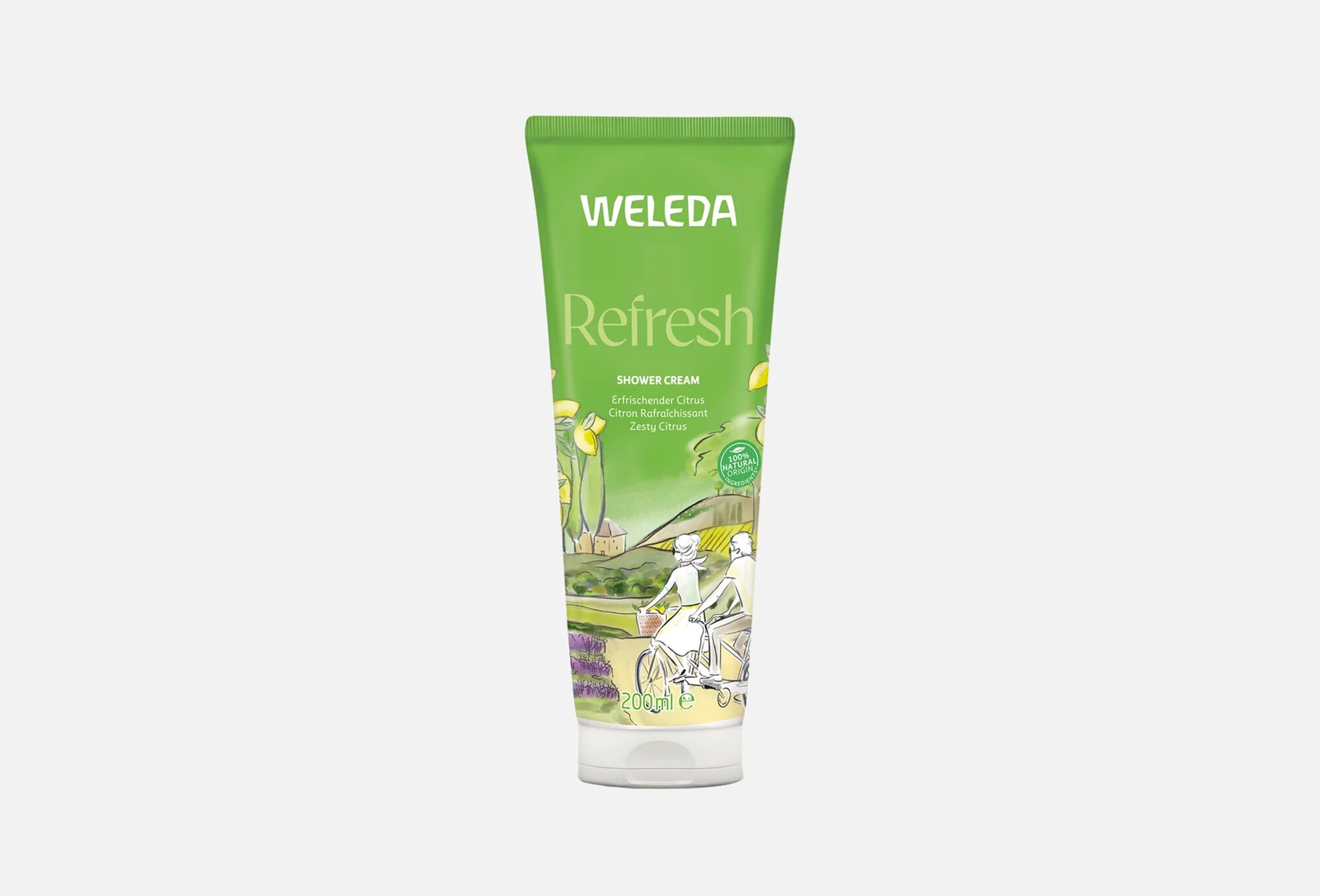 Гель для душа Weleda "Citrus", унисекс, цитрусовый аромат, очищение и питание, 200 мл