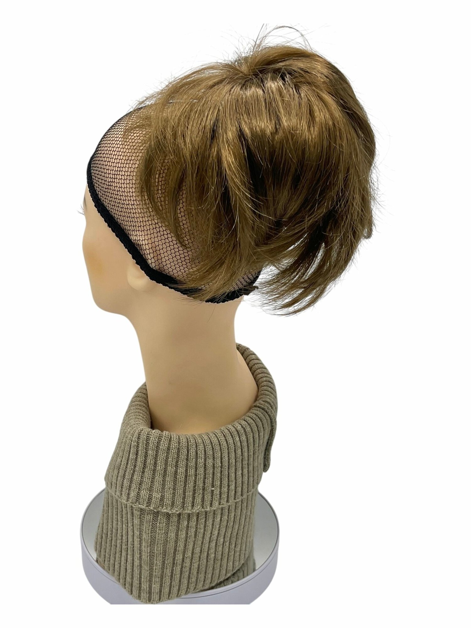 Шиньон Best Wigs "Карина", искусственный, короткий, заколка-краб, светло-коричневый, моделируемый