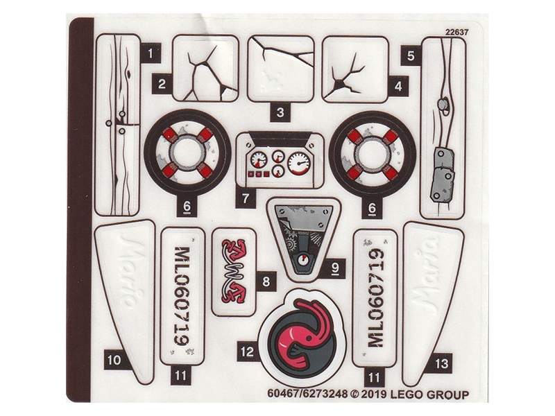 Деталь Lego 70419stk01 Sticker Sheet for Set 70419 - (60467/6273248)