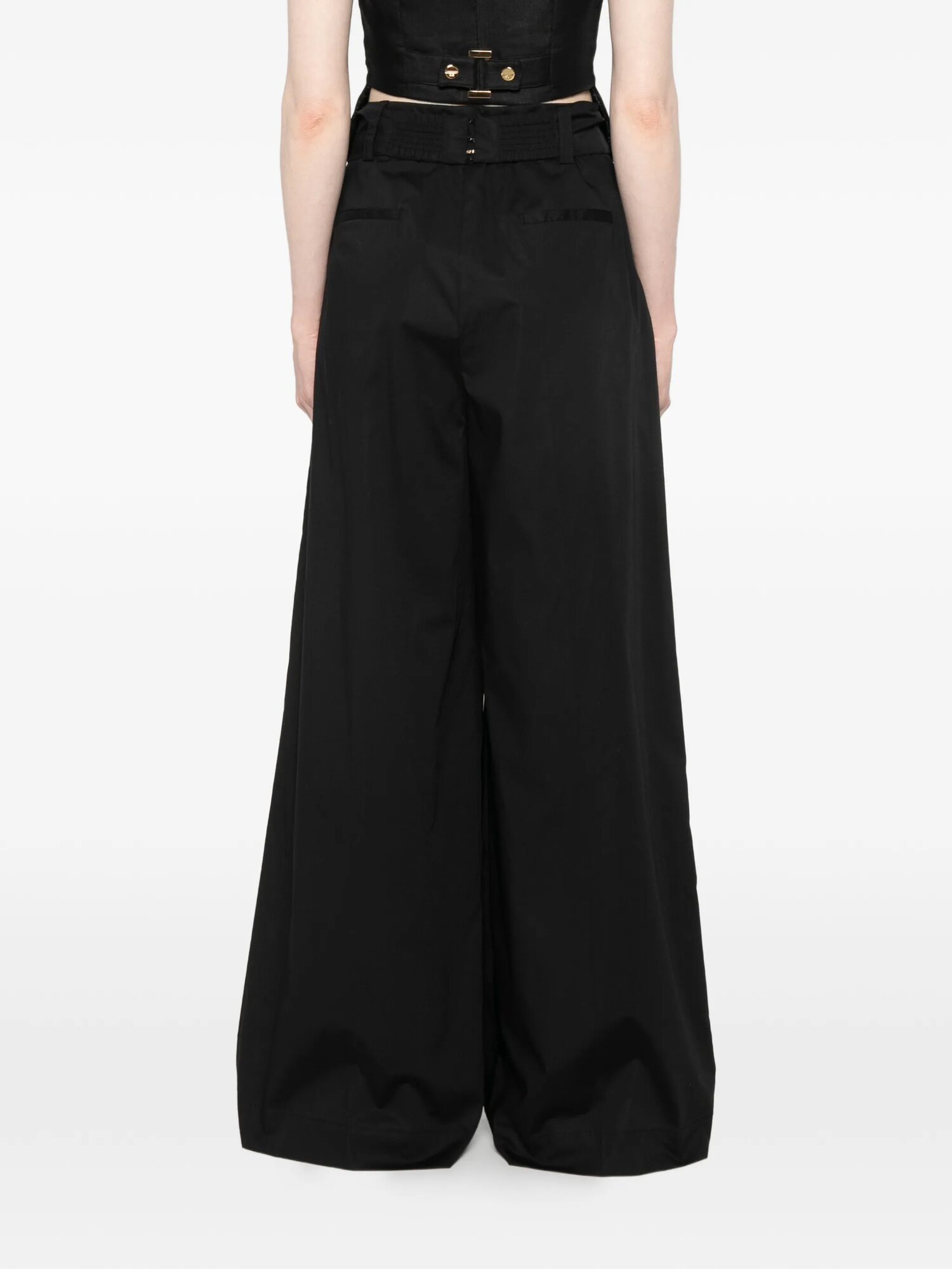 Брюки Twinset Milano Wide-leg trousers, размер 42, black/black — фото 1