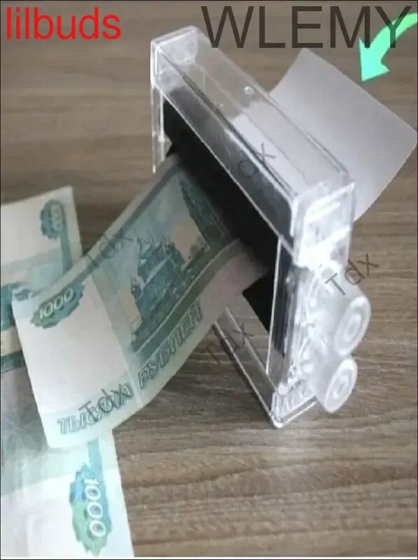 Реквизит для фокусов. Набор для розыгрыша. Машинка печатать деньги (сувенирные деньги)