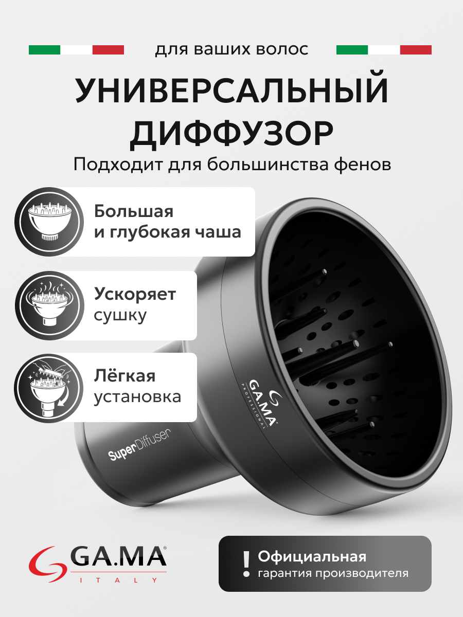 Универсальный диффузор GA.MA SUPER DIFFUSER насадка для фенов