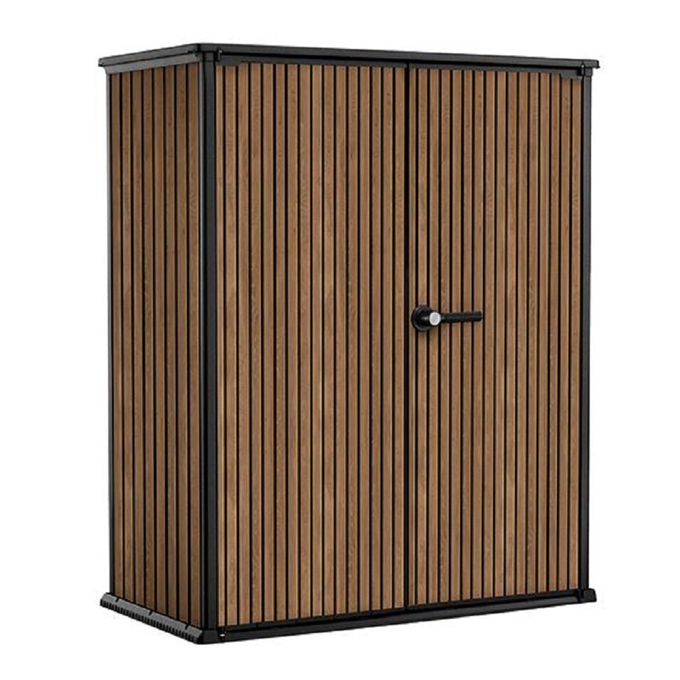 Уличный шкаф пластиковый Keter Deco Vertical 1400 л narrow brown