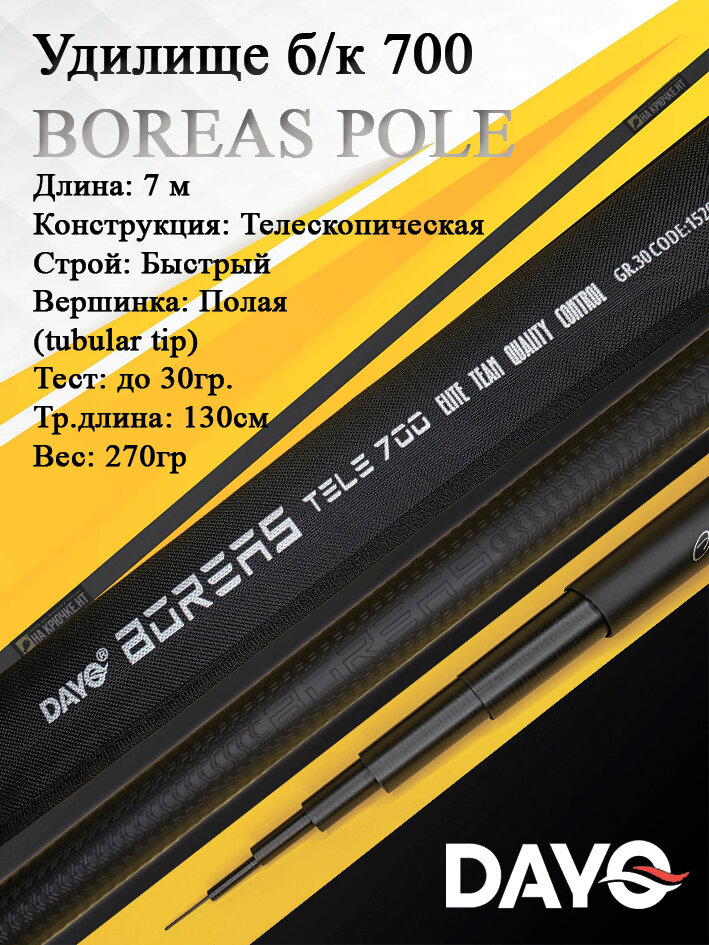 Удилище б/к DAYO 700 BOREAS POLE