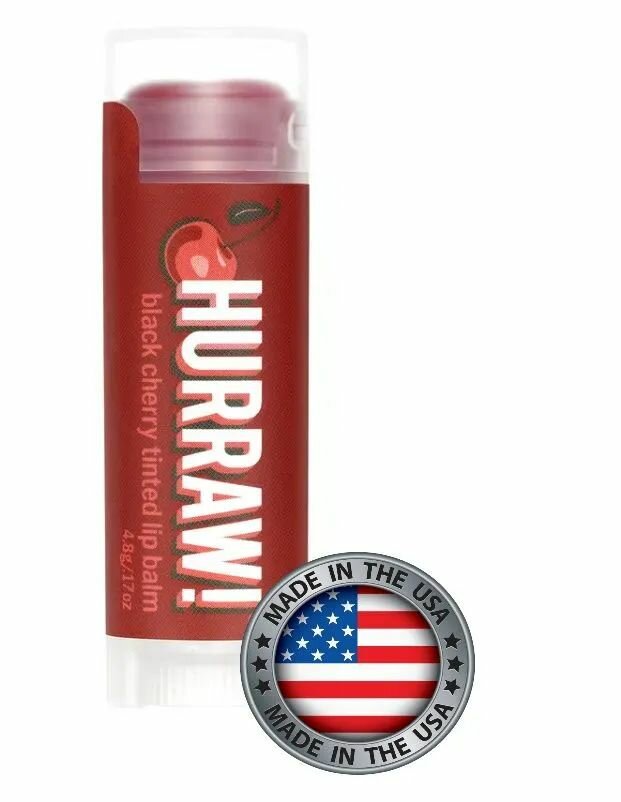 Hurraw Balm, оттеночный бальзам для губ, черная вишня, 4,8 г