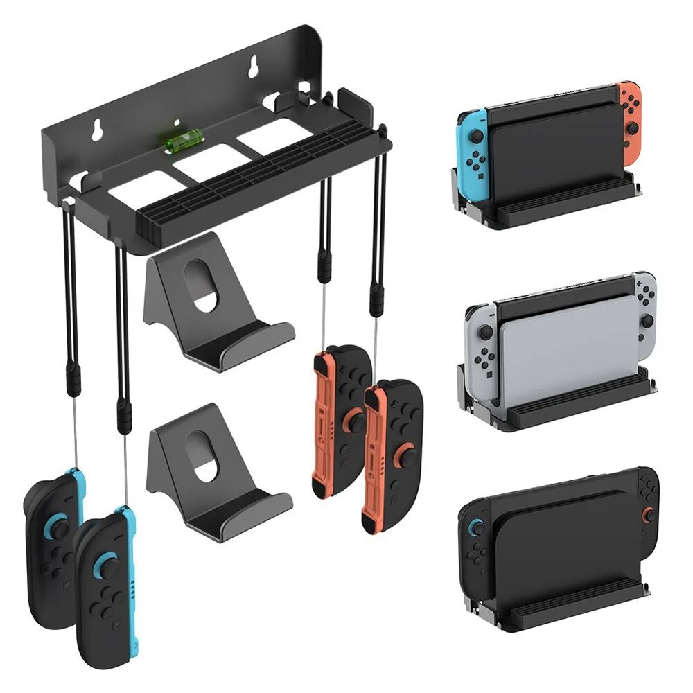 Настенный держатель для Nintendo Switch 2, Switch 1 и Switch OLED черный 1 шт