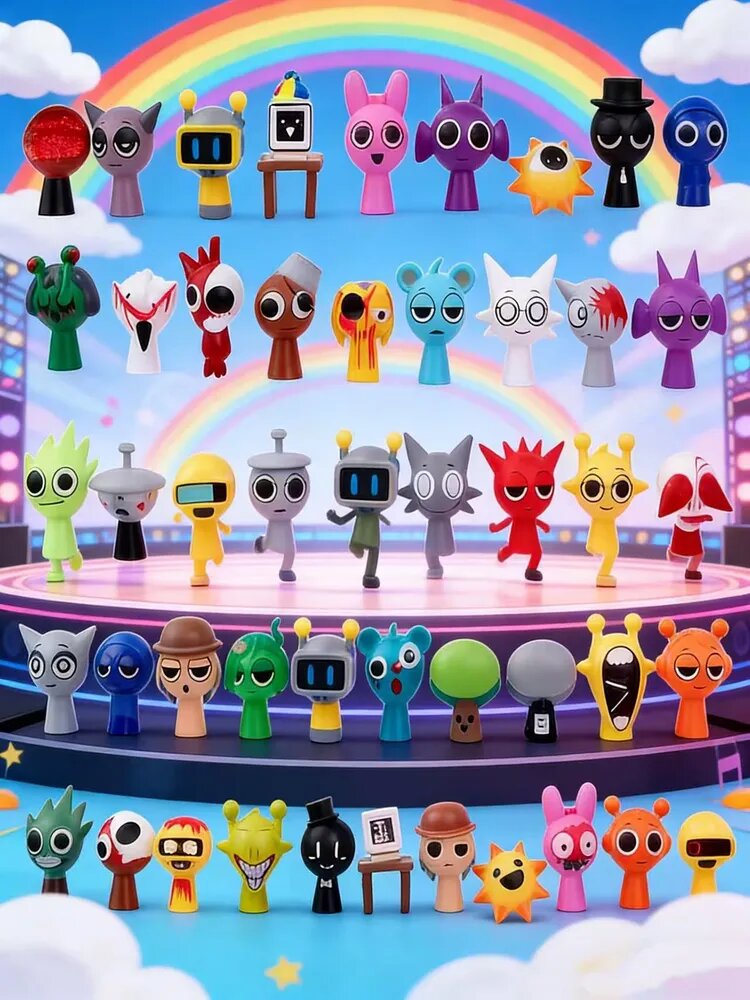 Набор фигурок Спрунки / Sprunki Incredibox Фигурки Игрушки для детей 48шт