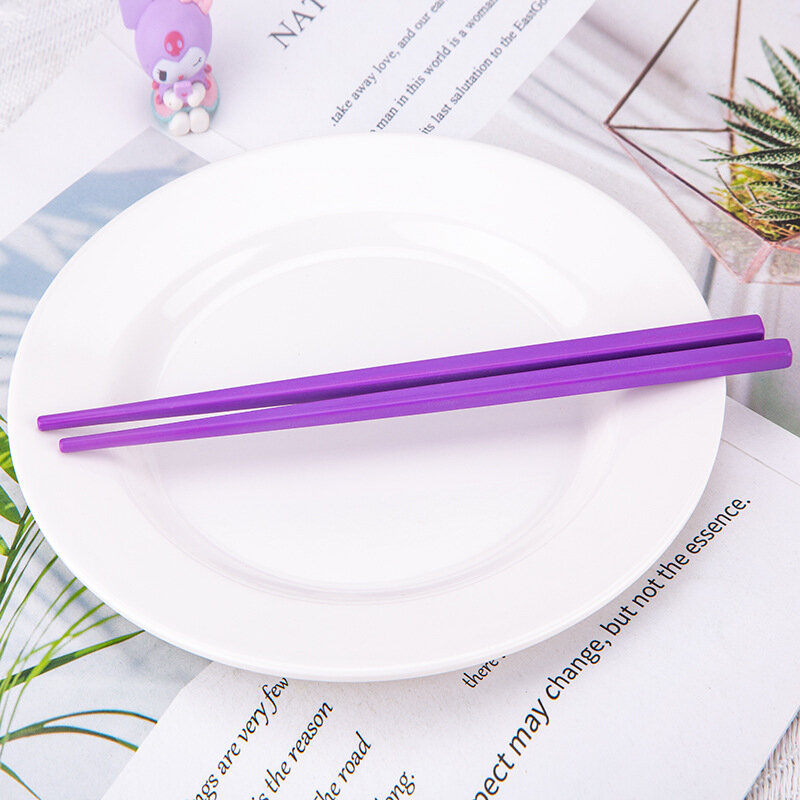 Красочный меламиновый ланч-бокс, портативные детские палочки для еды конфетных цветов, обучающие палочки для еды для малышей.