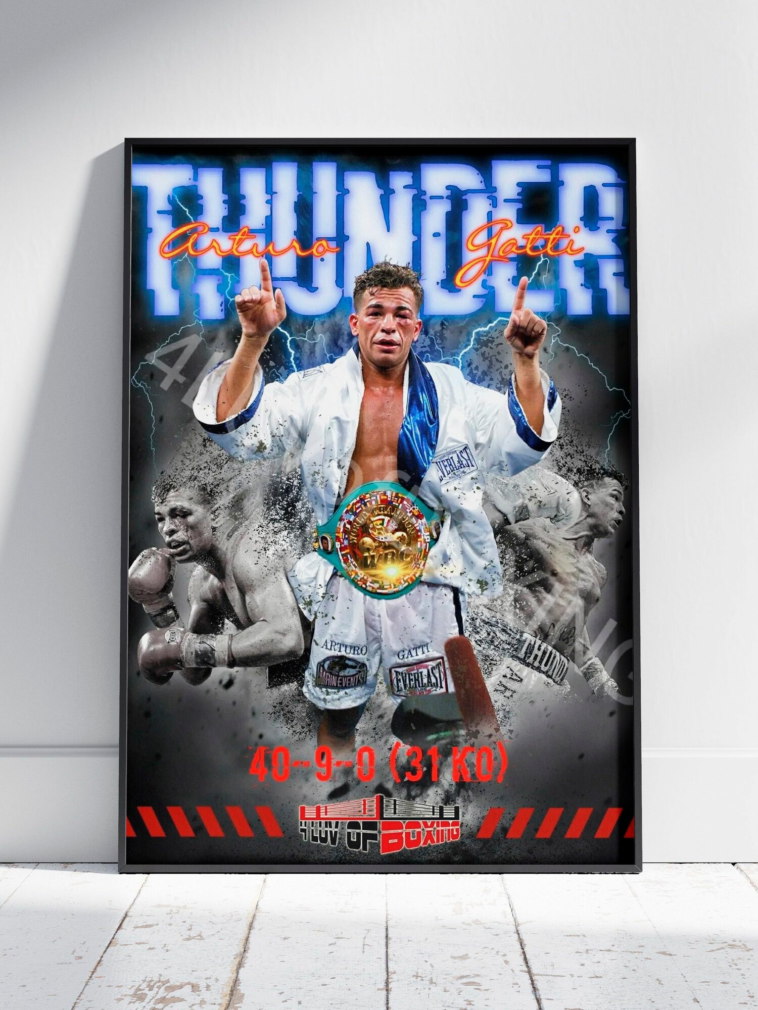 Плакат на стену для интерьера Легенды Бокса (Артуро Гатти - Arturo Gatti) - Постер по спорту и физической активности формата A4 (21x30 см)