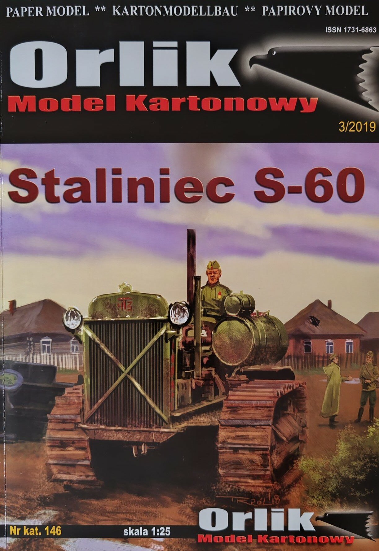 Сборная бумажная модель Трактор Сталинец С-60 - Orlik №146 (журнал)