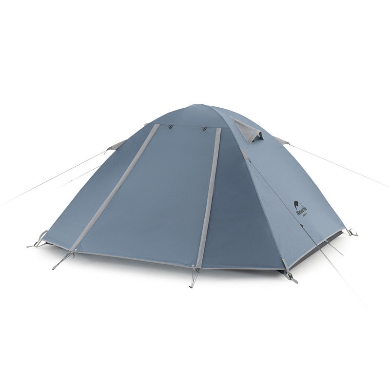 Палатка Naturehike P-Series 4-местная, алюминиевый каркас, серо-голубая