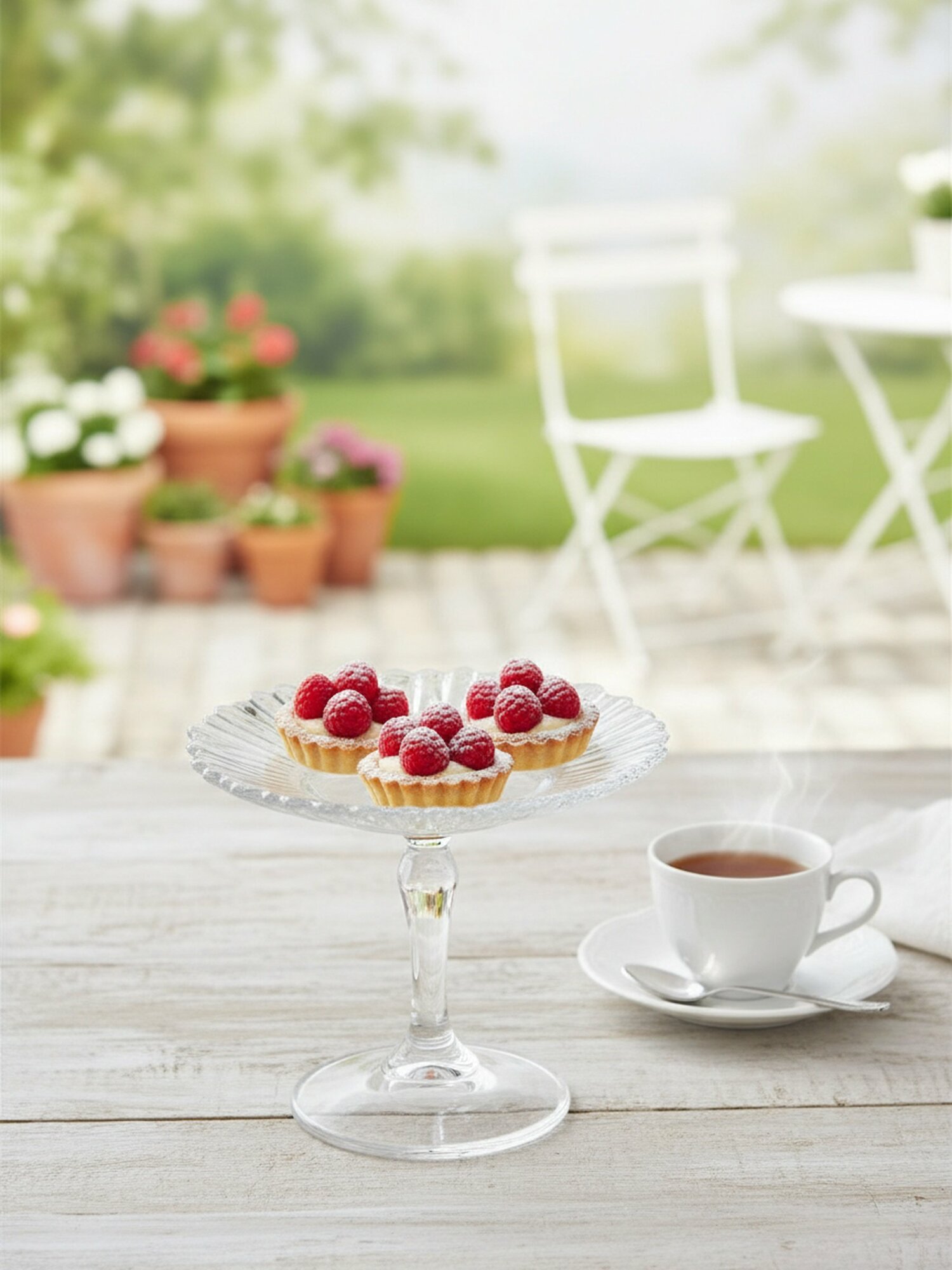 Блюдо стекло, круглое, 12.6х10.2 см, на ножке, Mini Pattiserie, Pasabahce, 96455