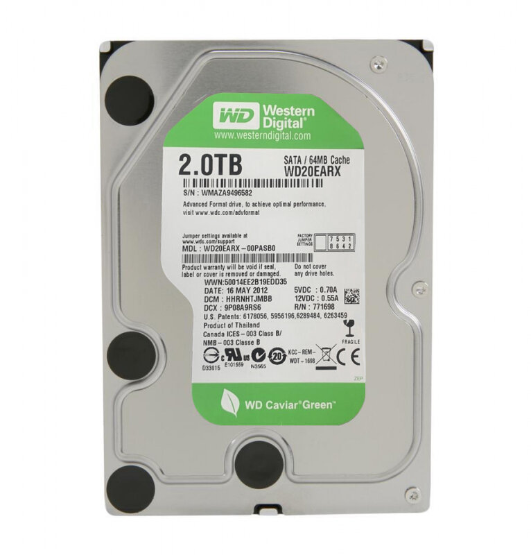 Жесткий диск Western Digital WD20EARX 2Tb SATAIII 3,5" HDD
