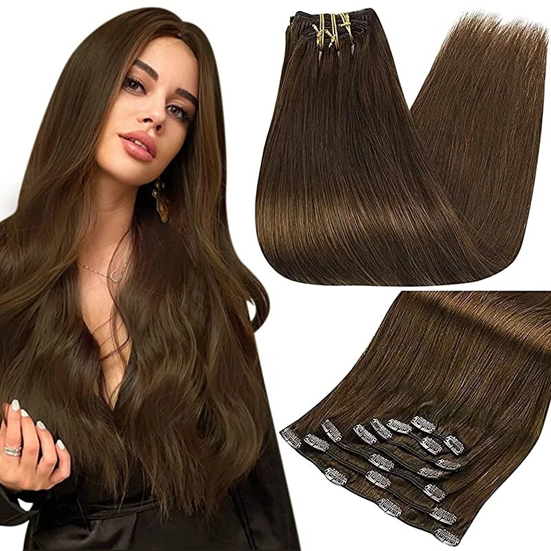 Пряди для наращивания волос, 14 дюймов, 4 Medium Brown