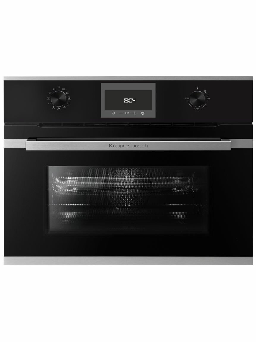 Компактный духовой шкаф с микроволнами Kuppersbusch CBM 6330.0 S6 Черная сталь (только ручка)