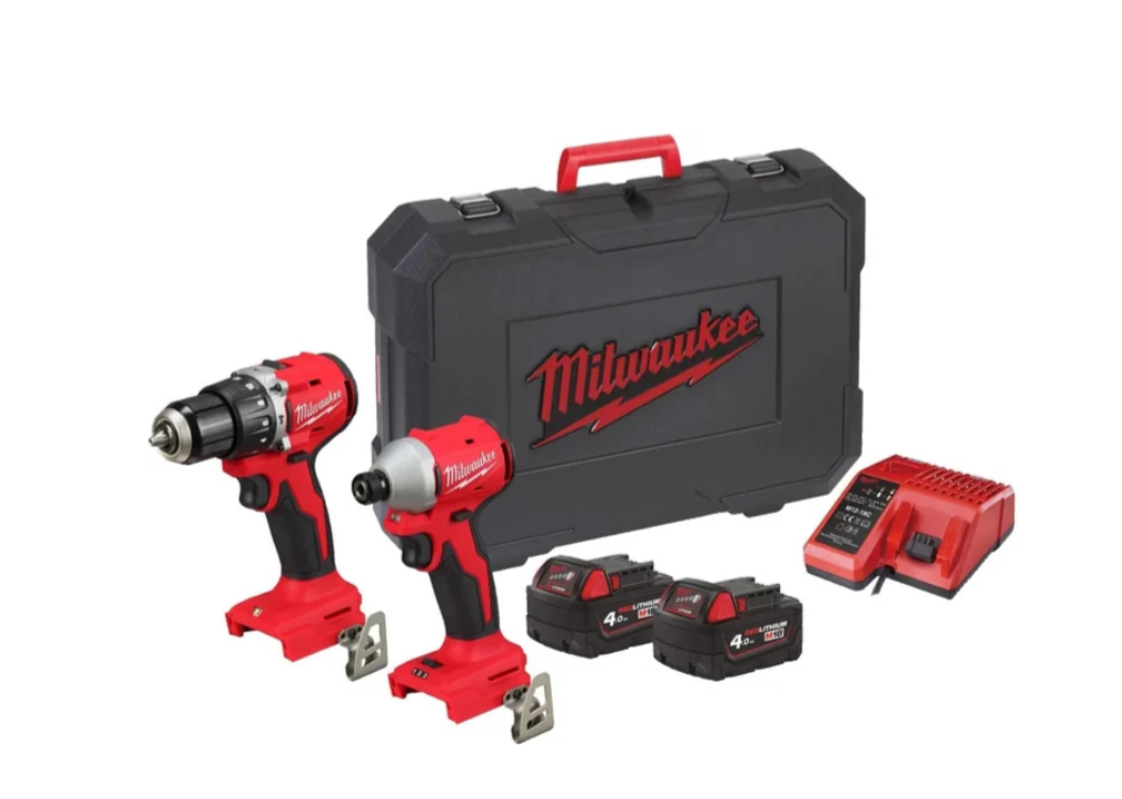 Набор электроинструментов Milwaukee M18 BLCPP2A-402C 4933492827 (шуруповерт, винтоверт, 2 АКБ, кейс)
