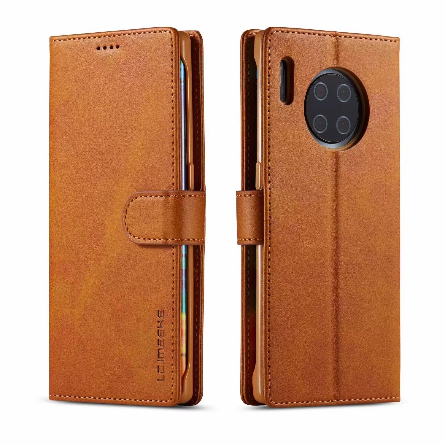 Полный чехол-книжка для Huawei Mate 30E Pro с защитой от падений, матовый хаки, премиум-защита (1 шт)