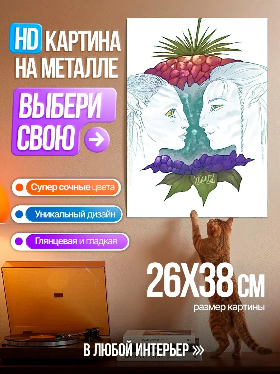 Картина на HD металле Два аватара
