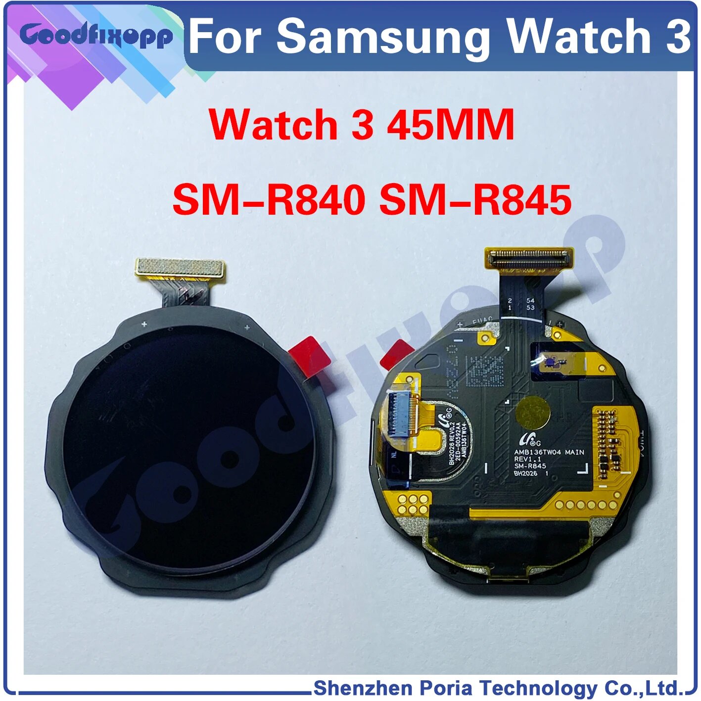 Для Samsung Galaxy Watch 3 SM-R840 SM-R845 45 мм/Watch3 SM-R850 SM-R855 41 мм ЖК-дисплей с сенсорным экраном и дигитайзером в сборе