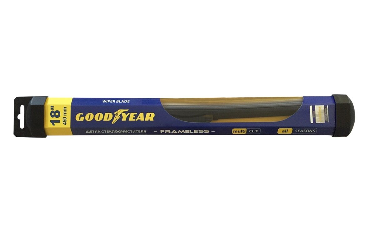 Щетка стеклоочистителя Goodyear Frameless Multi Clip 450 мм бескаркасная