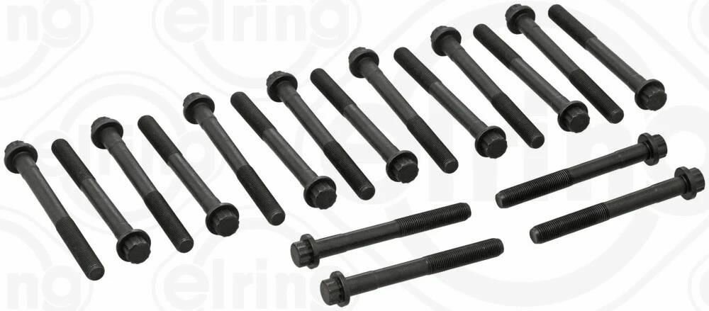 Комплект болтов ГБЦ ELRING 708.240 Toyota Hiace, Hilux, Landcruiser, Vw Taro 2,4D, Td, 4Wd 90-> Mot.2L, 2Lt, 3L, 5L, 5Le, 18 шт