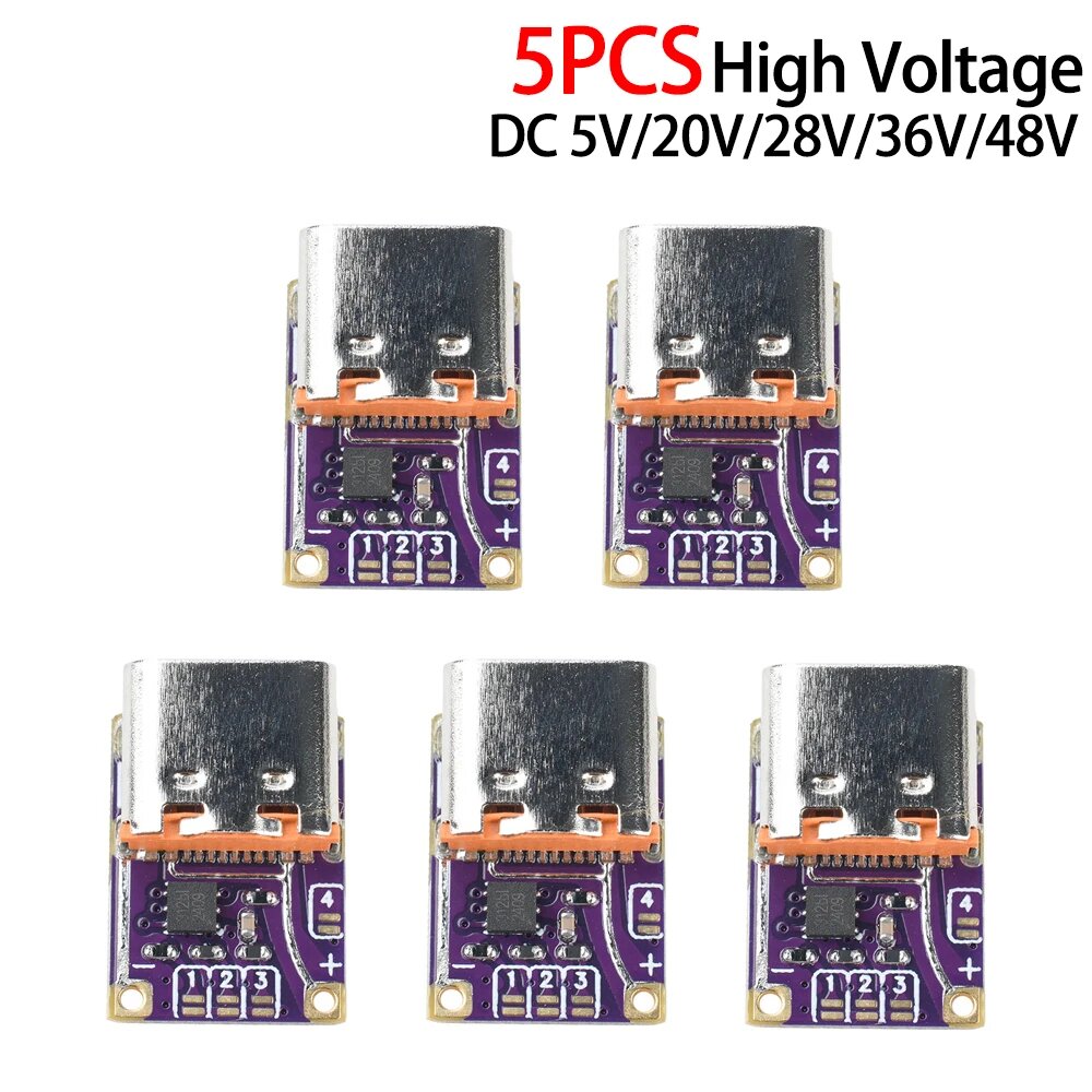 5шт. USB Type-C Модуль быстрой зарядки PD3.0/QC3.0, 5V/20V/28V/36V/