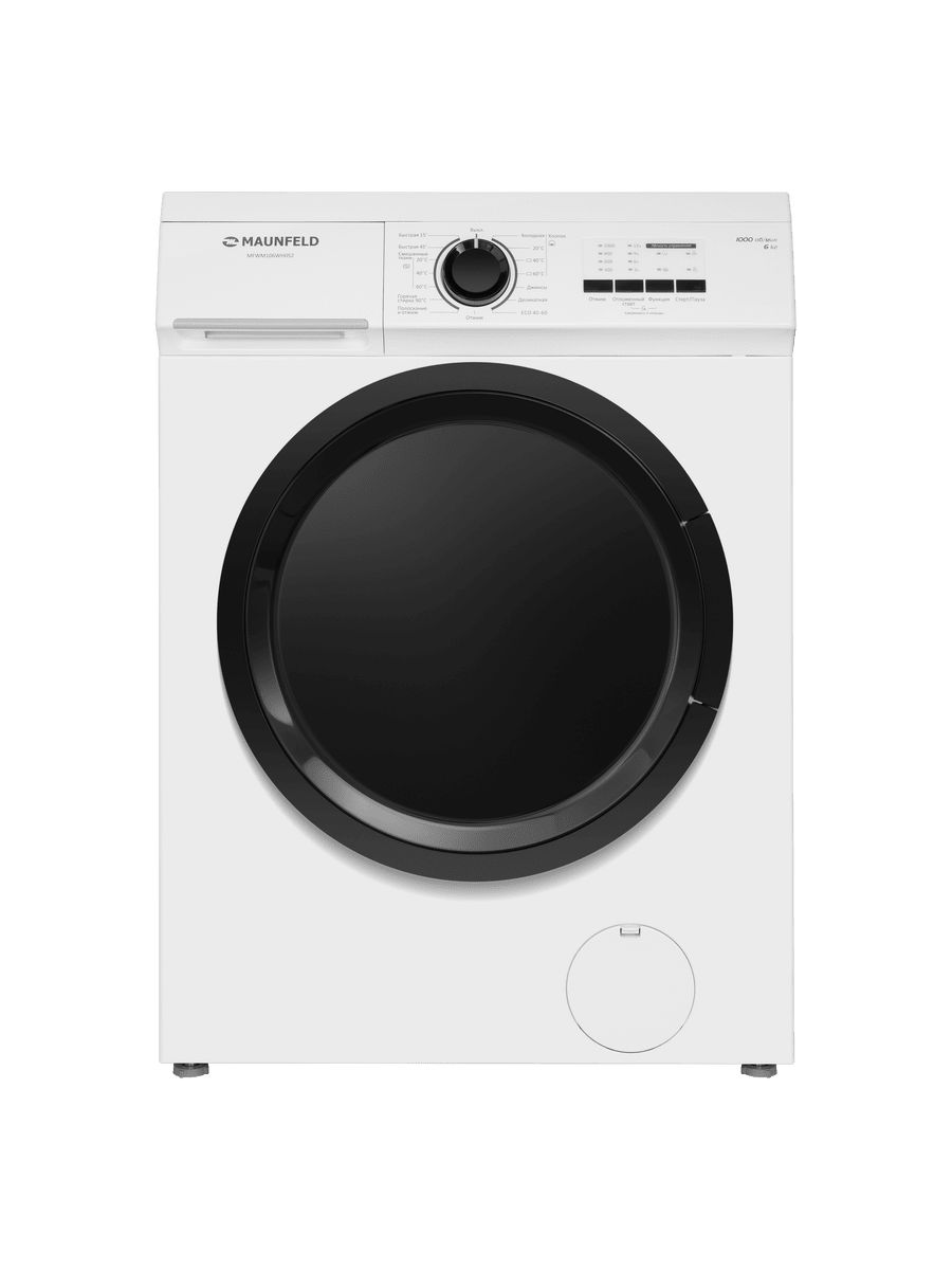 Стиральная машина Maunfeld MFWM106WH052 кл: A+++ фронтальная, макс. загрузка:6кг белый