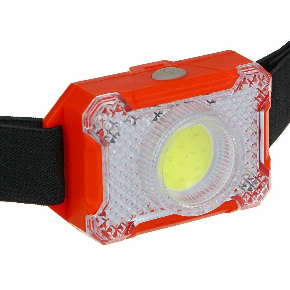 Налобный фонарь Ермак 3 режима COB LED, 150 Лм, 3 x AAA, 6,5x4,5x2,7 см, пластик