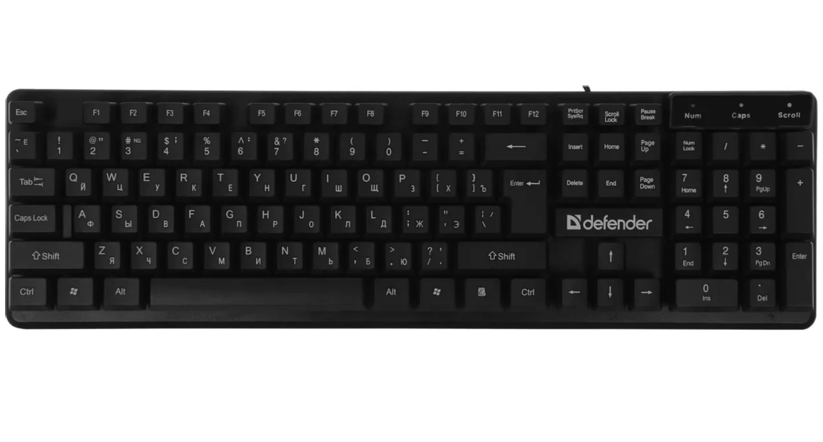 Клавиатура Defender Symbol HB-559, проводная, USB, мембранная, черный