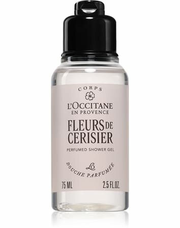 Гель для душа L'Occitane Fleurs de Cerisier, цвет вишни, 75 мл