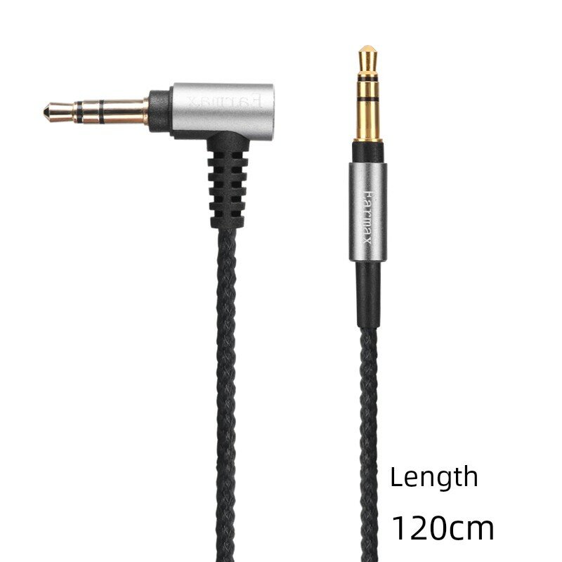 Кабель для наушников MDR-1AM2 1000XM4 XM5 MDR-1ABP xb950BT, однокристальная медь с серебряным покрытием Черный нейлон