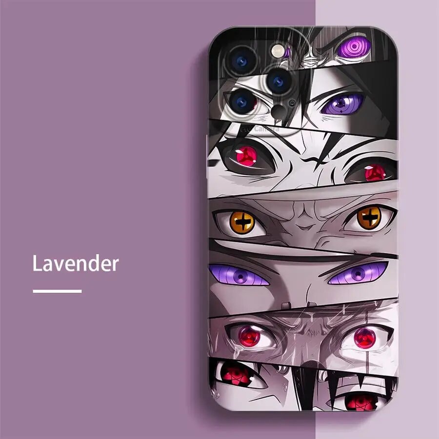Чехол iPhone 17 Pro Max "Наруто", фиолетовый, Mix06