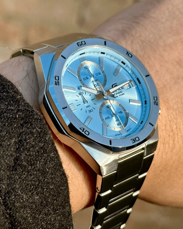 CASIO Edifice, голубой, — фото 1