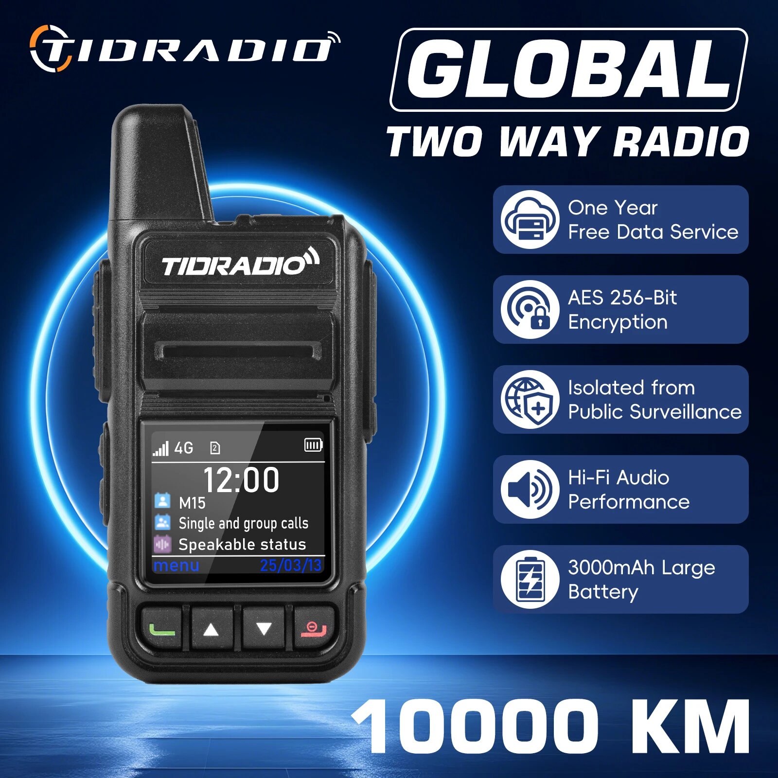 TIDRADIO Global PoC G25 рация, цвет 1Pack M15