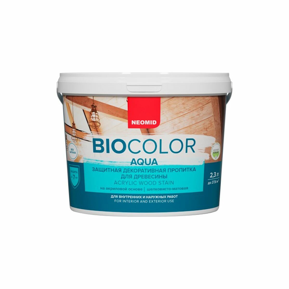 Пропитка защитная Neomid декоративная для древесины "Bio Color Aqua", венге, 2.3 л
