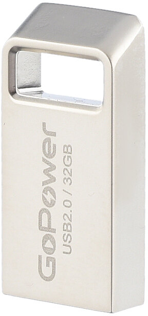 USB накопитель GoPower MINI 32 Гб серебристый