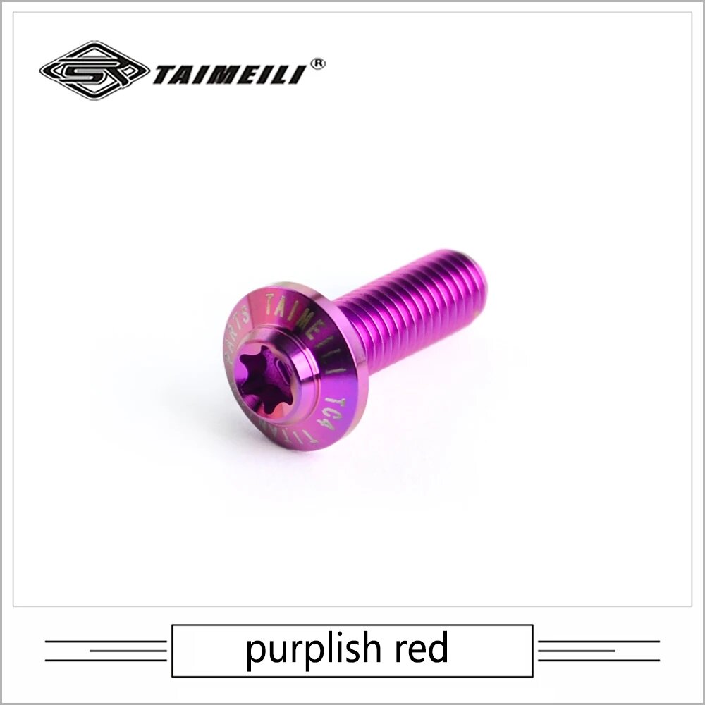 Болт TAIMEILI M8x40mm, титановый сплав, purplish red