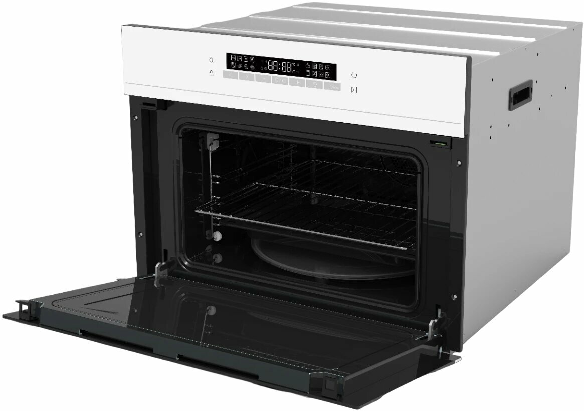 Компактный духовой шкаф с СВЧ Haier HMX-BDC399W, объем 40 л, цвет белый — фото 1