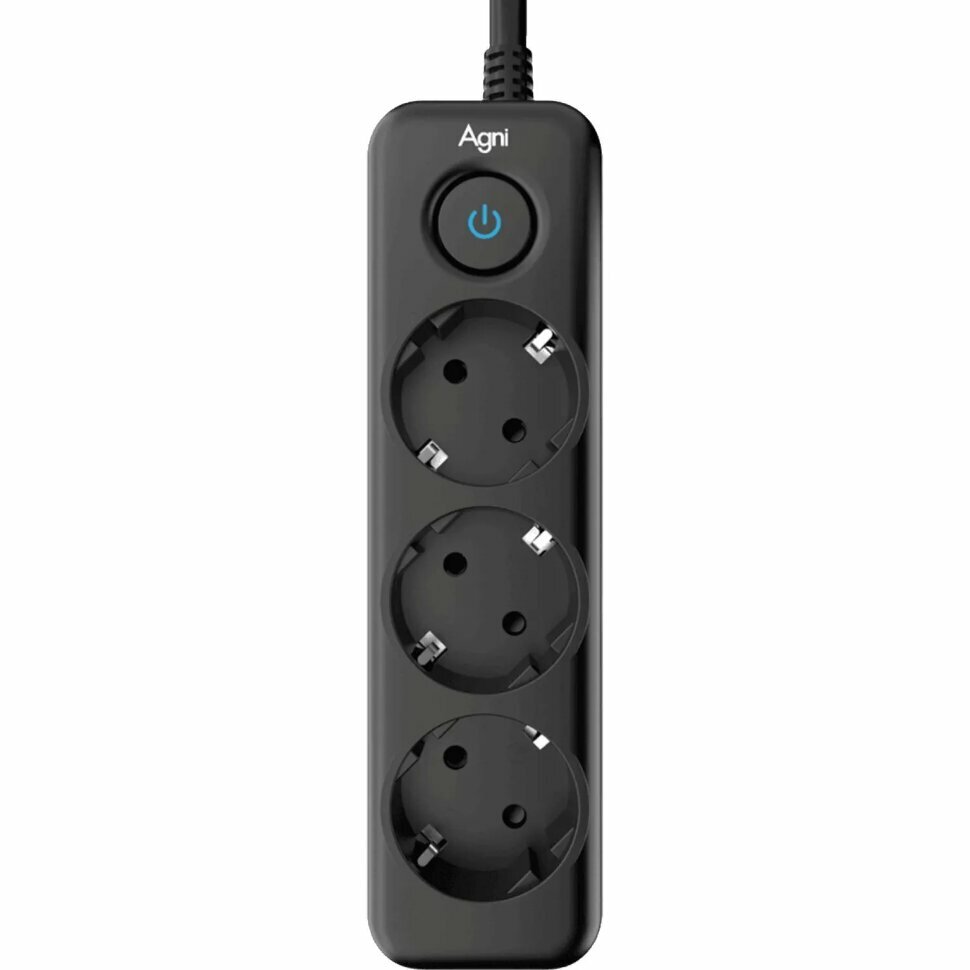 Сетевой фильтр AGNI 3/3м, черный(TP-FD3E-3m-black), 2444481
