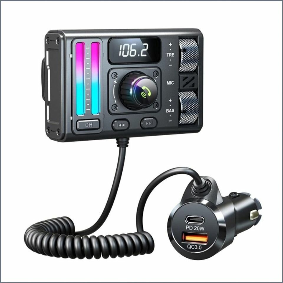 Совместимый С Bluetooth FM-Передатчик Для Автомобиля PD20W QC3.0 USB-Зарядка