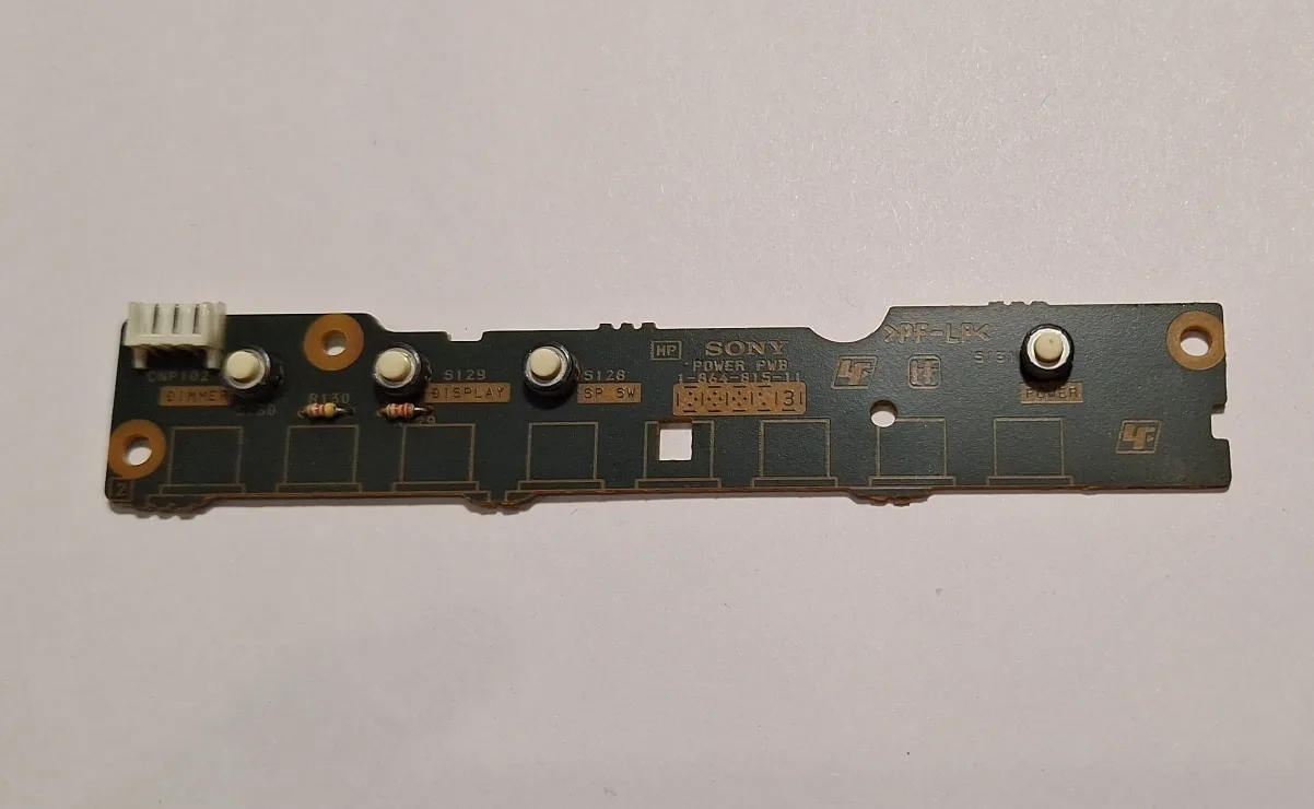 Передняя плата с кнопками управления (SONY POWER PWB 1-864-815-11) ресивера SONY (STR-DE598)