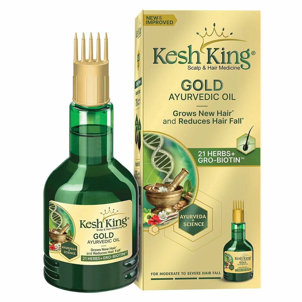 Kesh King GOLD Ayurvedic Oil, Emami (Кеш Кинг голд аюрведическое масло для волос, Эмами), 100 мл.