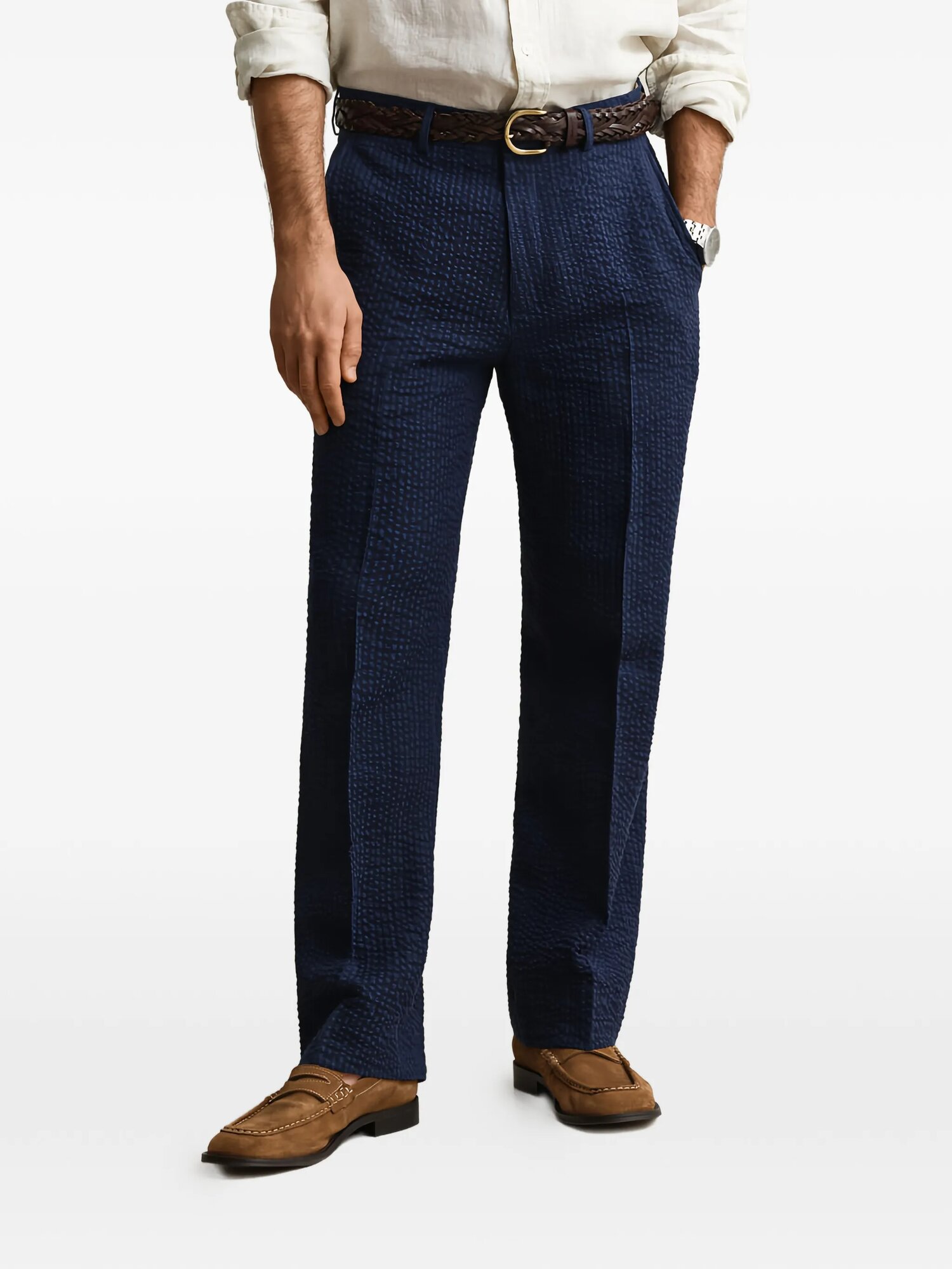 Брюки GANT Textured trousers, размер 52, blue — фото 1