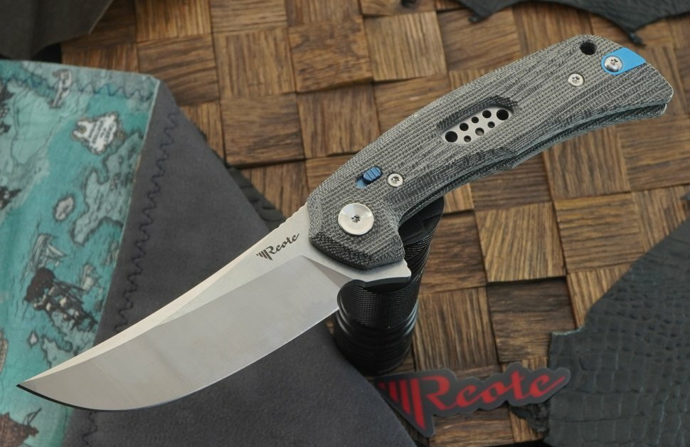 Складной нож Reate Knives PL-7, сталь Nitro-V, S, рукоять черная микарта