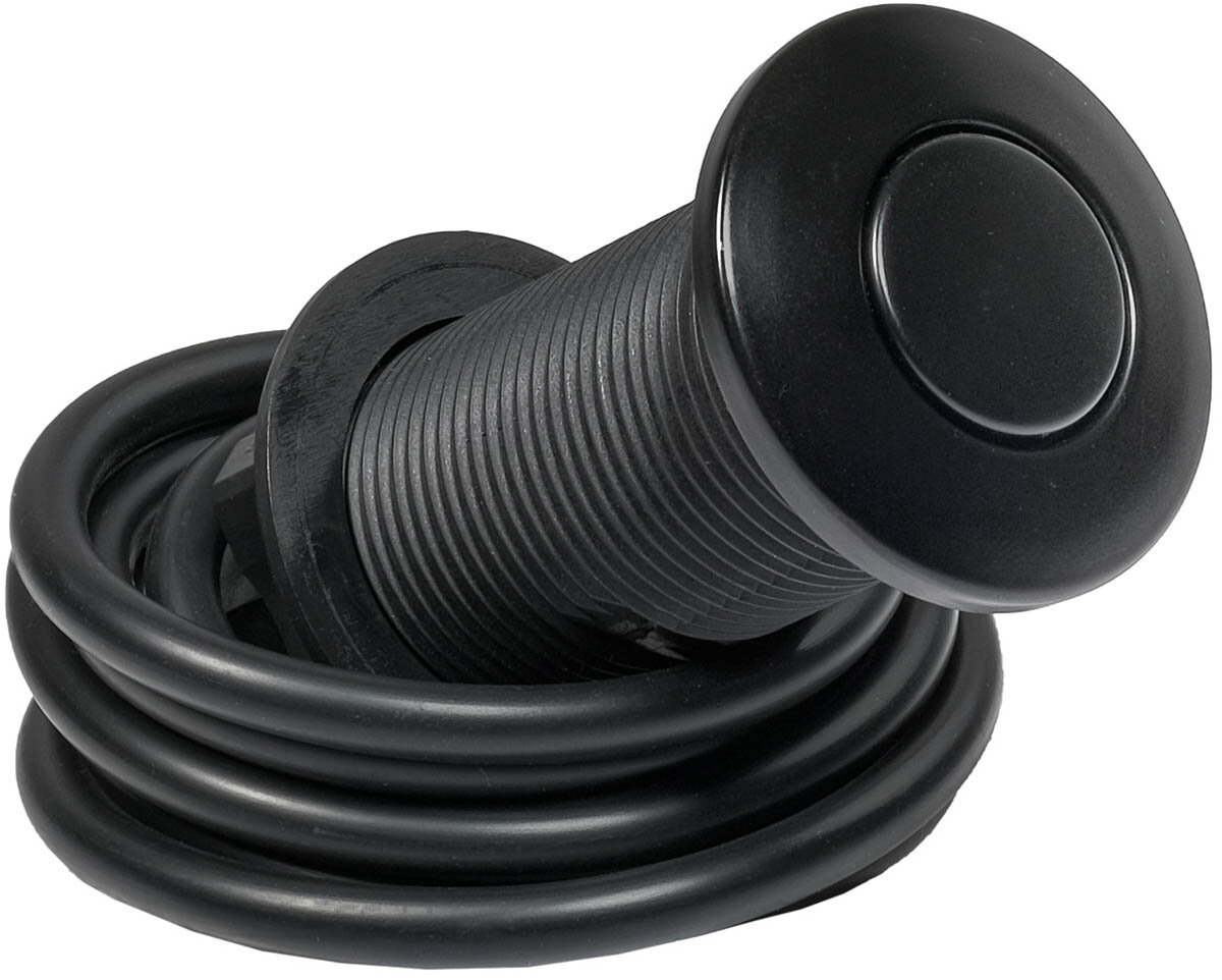 Пневмовыключатель BORT Air switch (black) long черный, подходит для столешниц толщиной до 61мм.