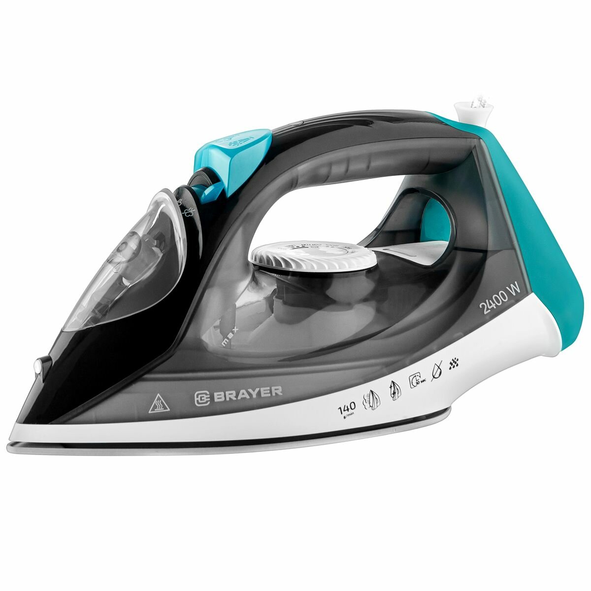 Утюг BRAYER BR4008, паровой, мощность 2400Вт, керамическая подошва