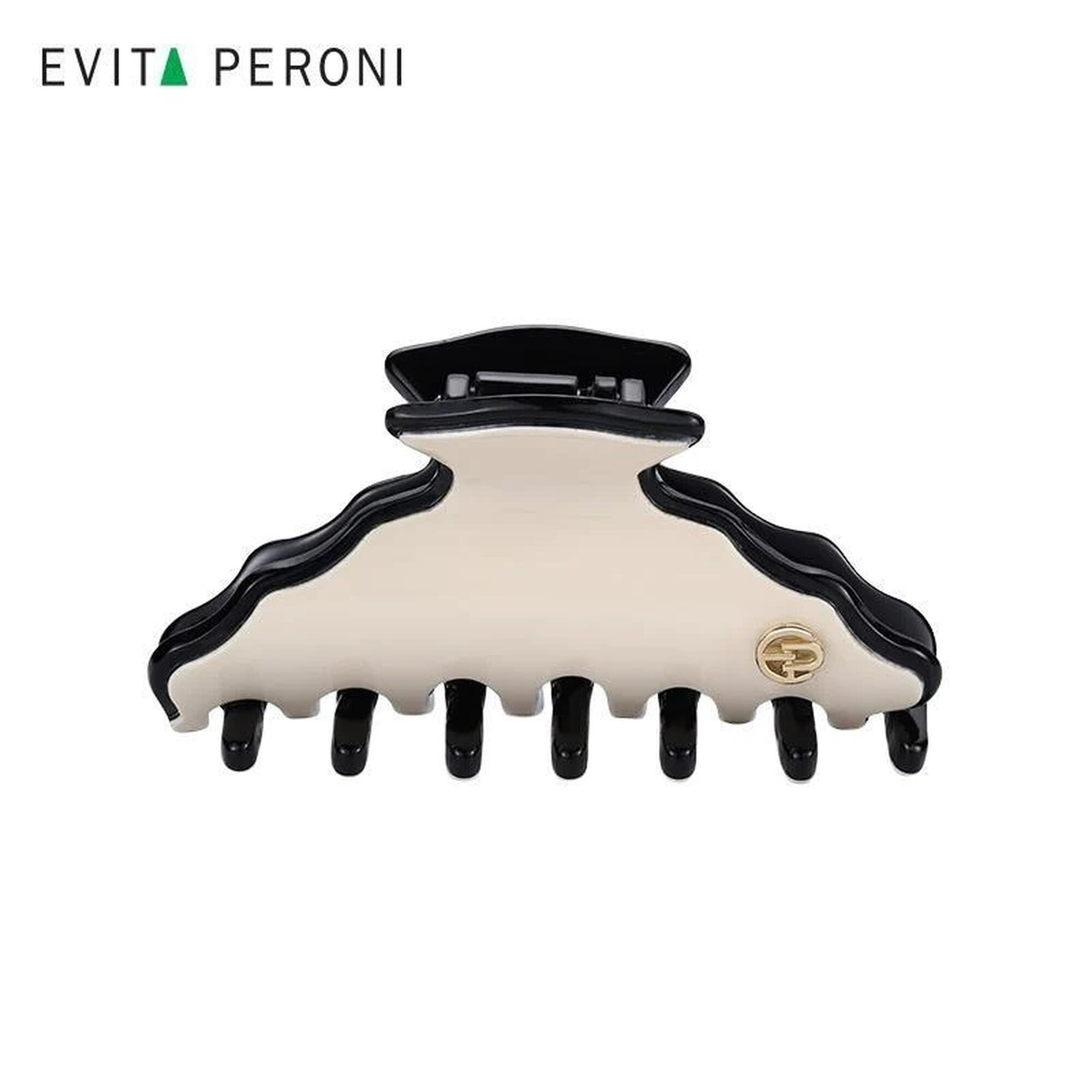 Заколка-краб для волос EVITA PERONI, акриловая, черный, белый