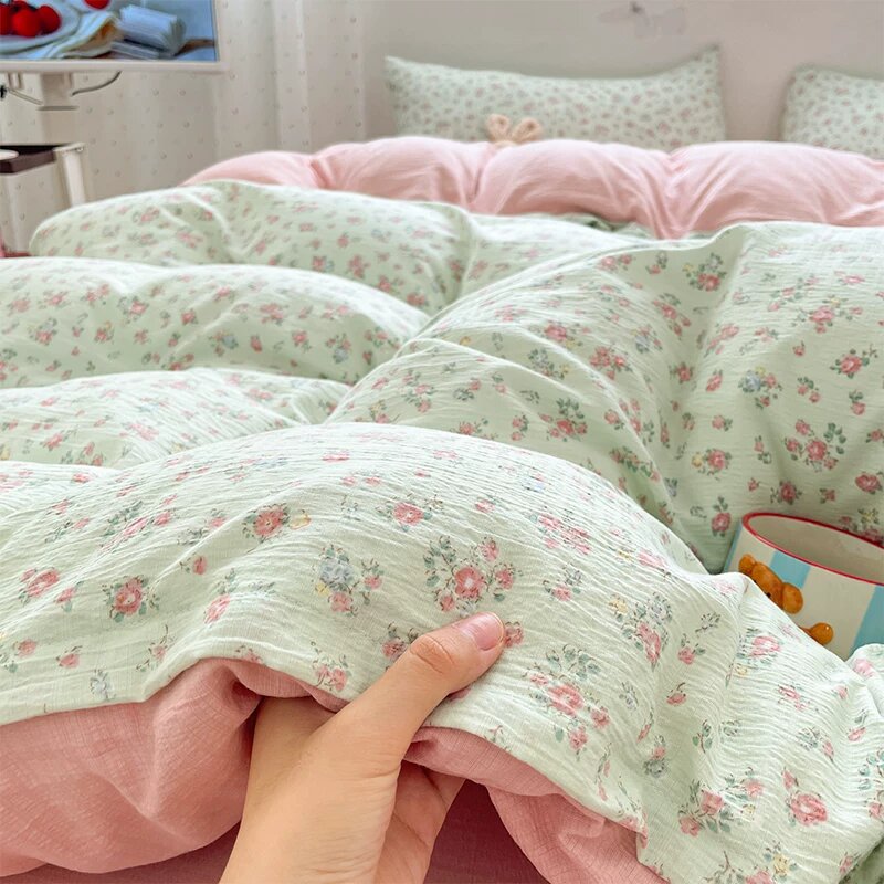 Двухслойный муслиновый пододеяльник, одиночный, 200x230, не из чистого хлопка, полностью хлопковый, одинарный